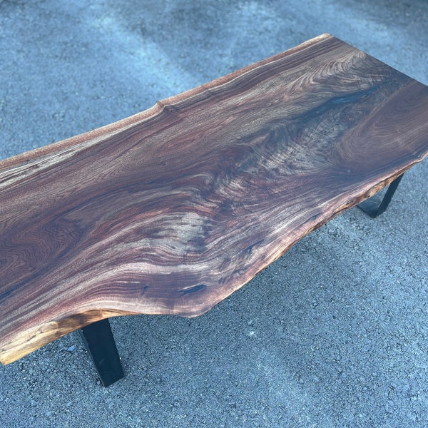 Walnut Coffee Table Live Edge - Etsy