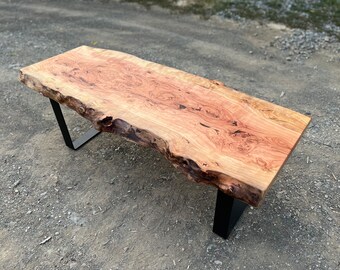 Live Edge Coffee Table Cherry - Etsy