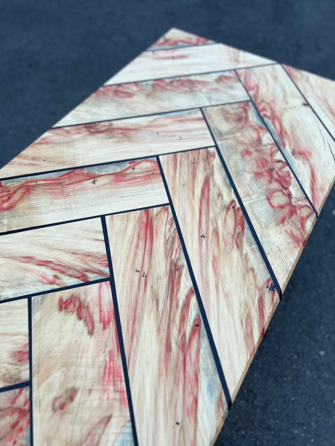 Box Elder Herringbone Coffee Table - Etsy