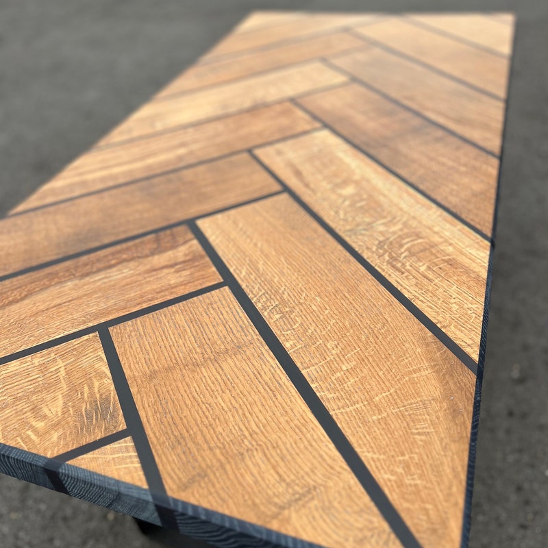Herringbone Table - Etsy