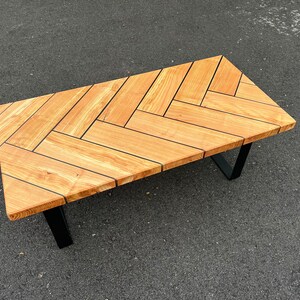 Honey Locust Herringbone Coffee Table - Etsy