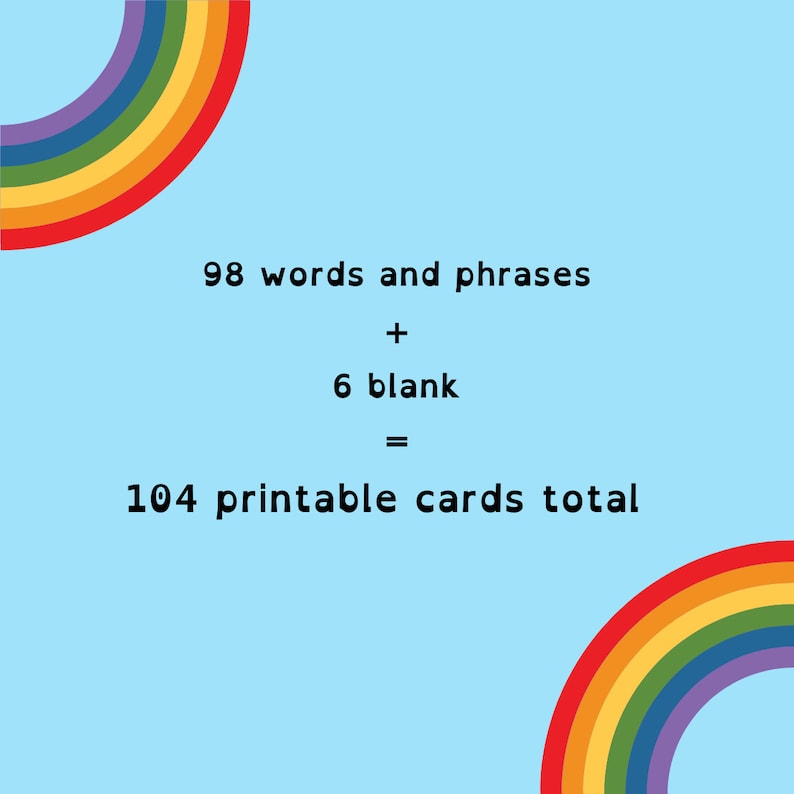 Rainbow Communication Cards for Adults, AAC for Nonverbal, Autism ...