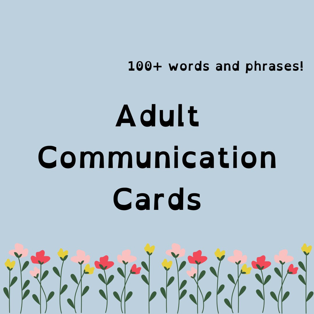 Printable Wildflower Basic Communcation Cards for Adults - Etsy UK
