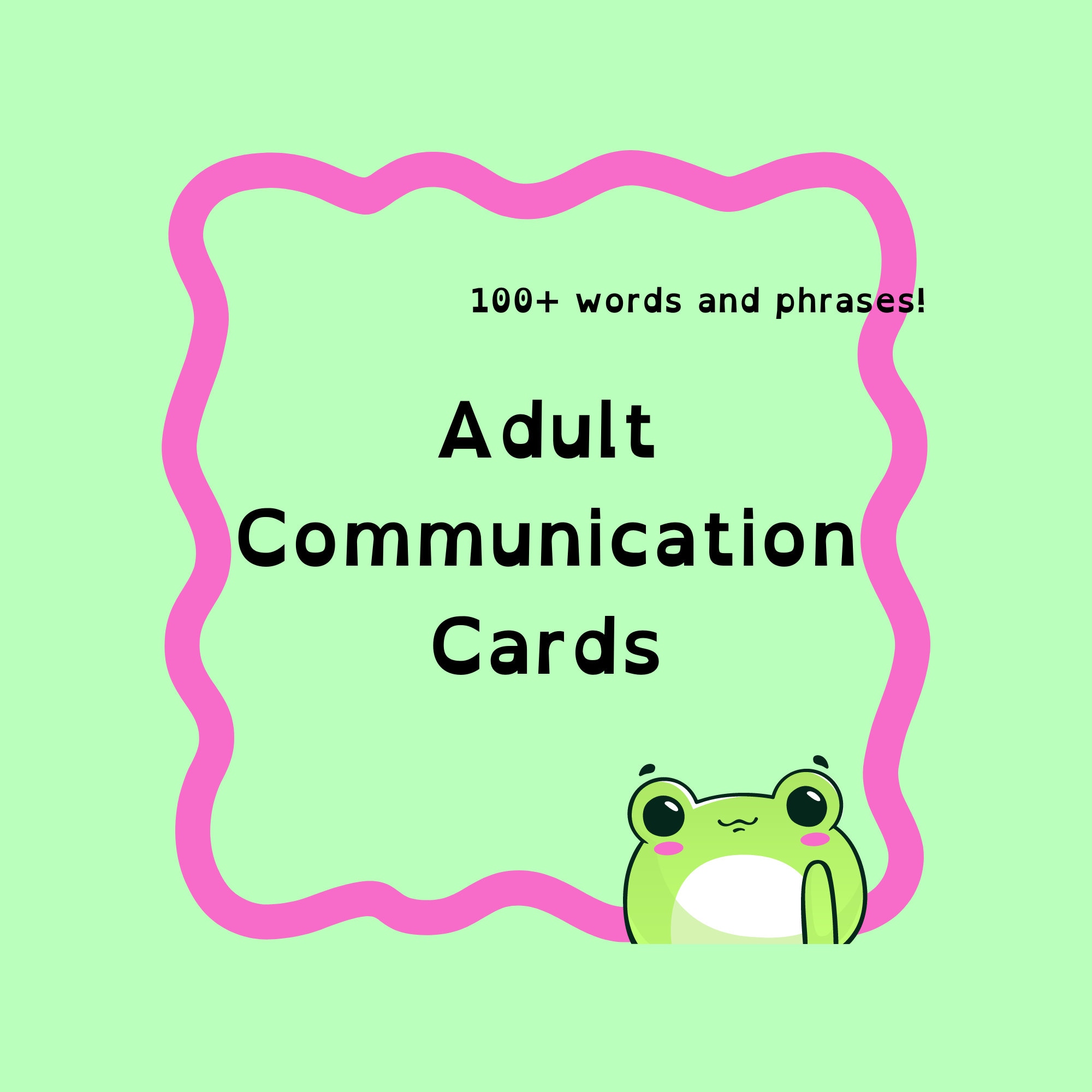Printable Frog Basic Communcation Cards for Adults - Etsy Australia