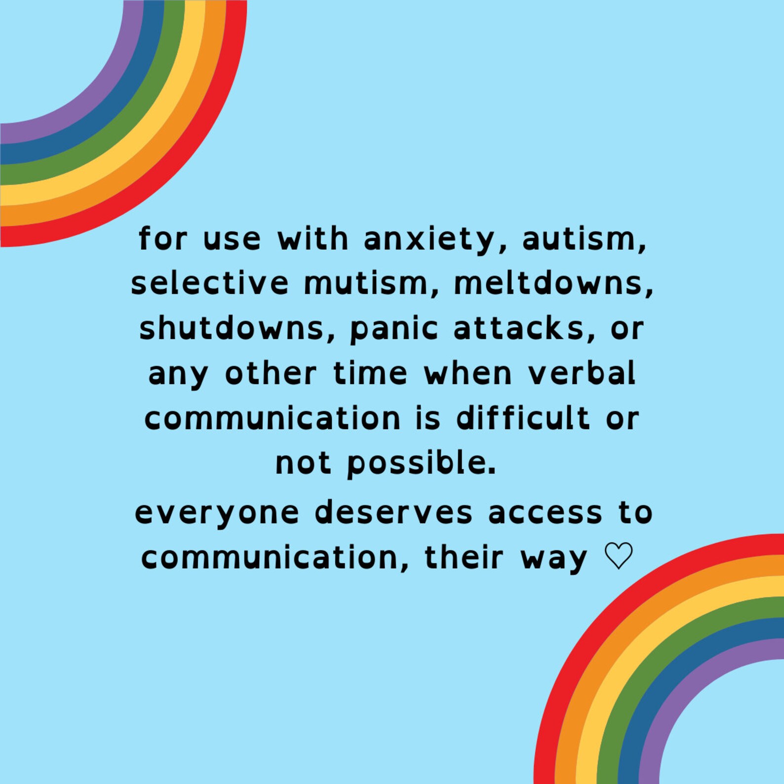 Rainbow Communication Cards for Adults, AAC for Nonverbal, Autism ...