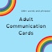 Rainbow Communication Cards for Adults, AAC for Nonverbal, Autism ...