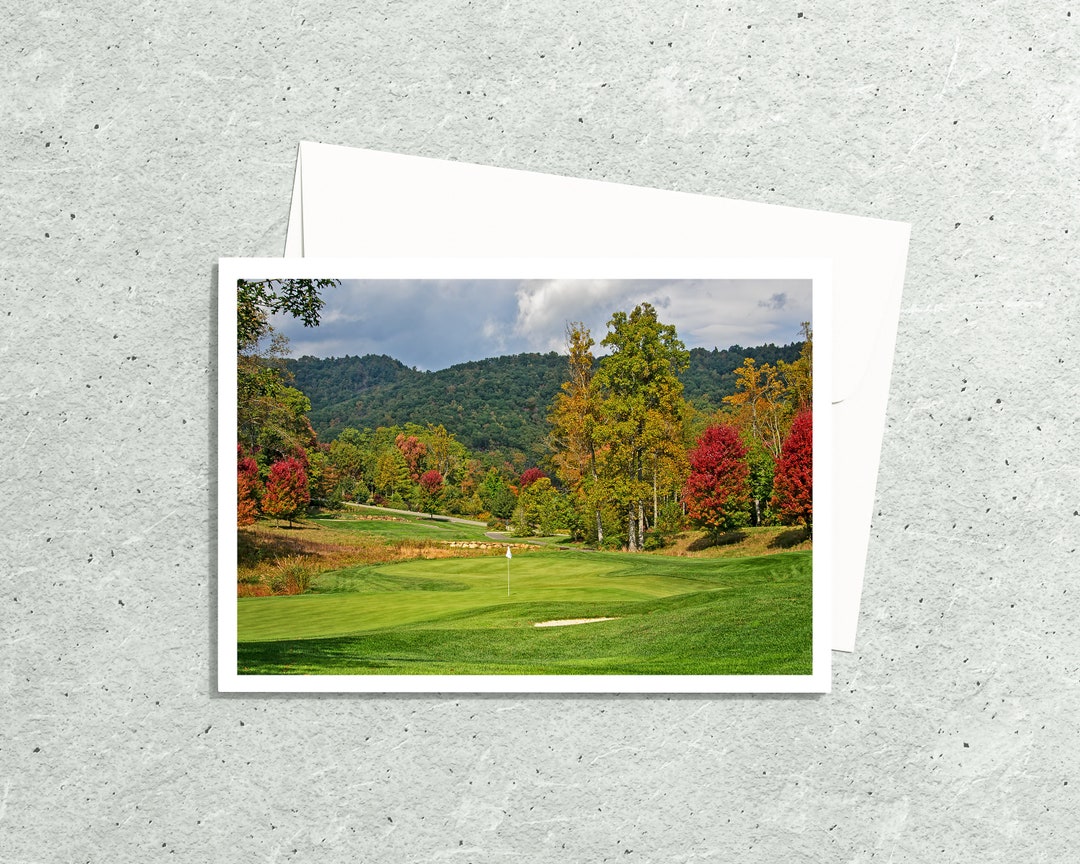 Golf Art Photo Note Cards, Golf Course Blank Notecards, Photo Greeting ...
