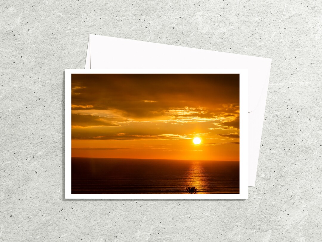 Ocean Sunrise Art Photo Note Cards, Florida Photography Cards, Colorful ...
