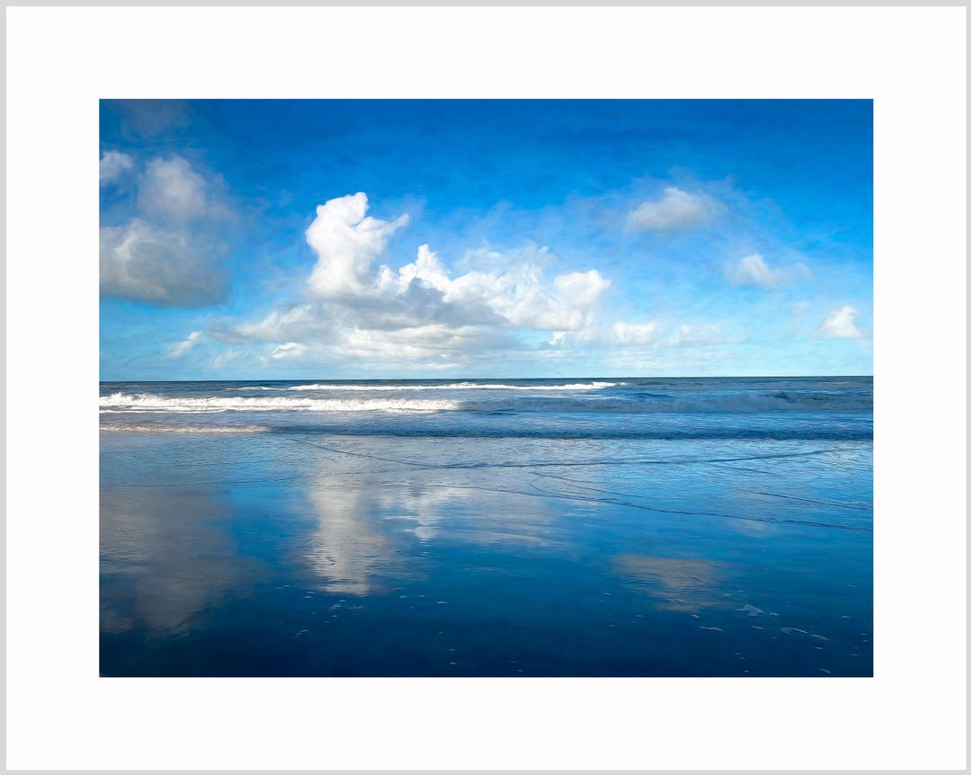 Ocean Wave Art Photography Print Handmade, Beach Photo to Painting Wall ...