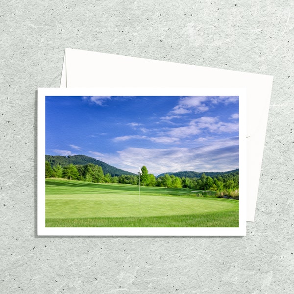 Golf Course Note Card - Etsy