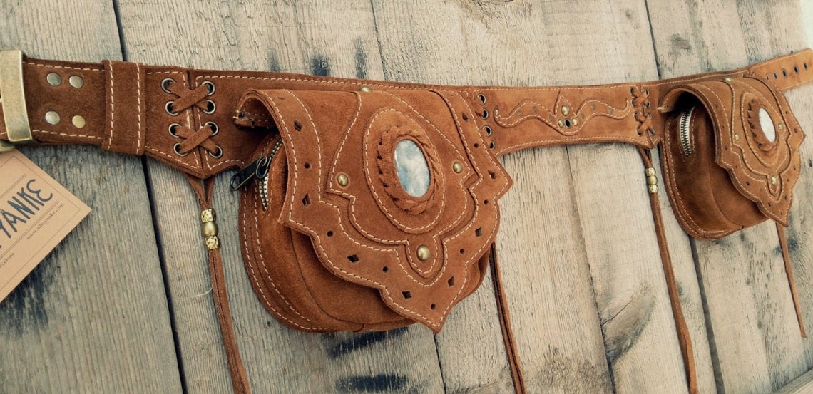 Leather Utility Belt Festival Belt With All Magic of - Etsy