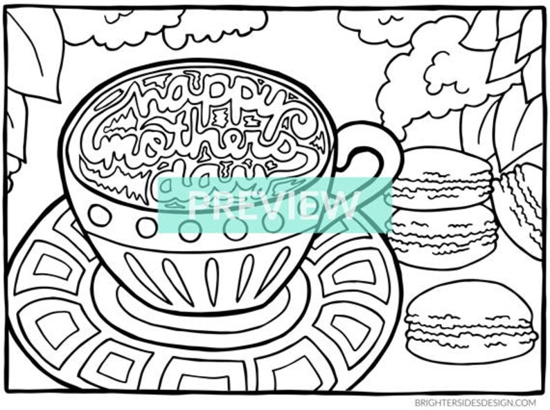 Mother's Day Coloring Page Printable Mothers Day Coloring Page for Kids ...