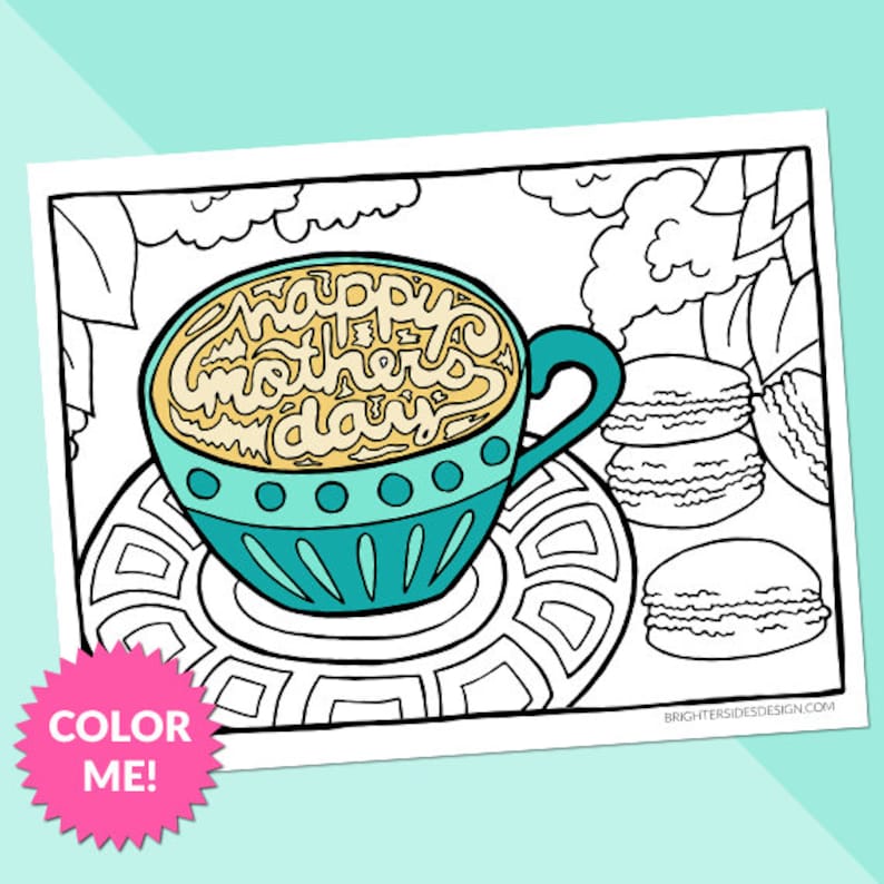 Mother's Day Coloring Page Printable Mothers Day Coloring Page for Kids ...