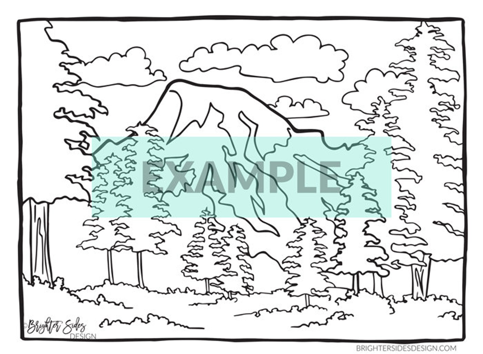 Mountain Coloring Page, Seattle Coloring Page Mount Rainier Coloring ...