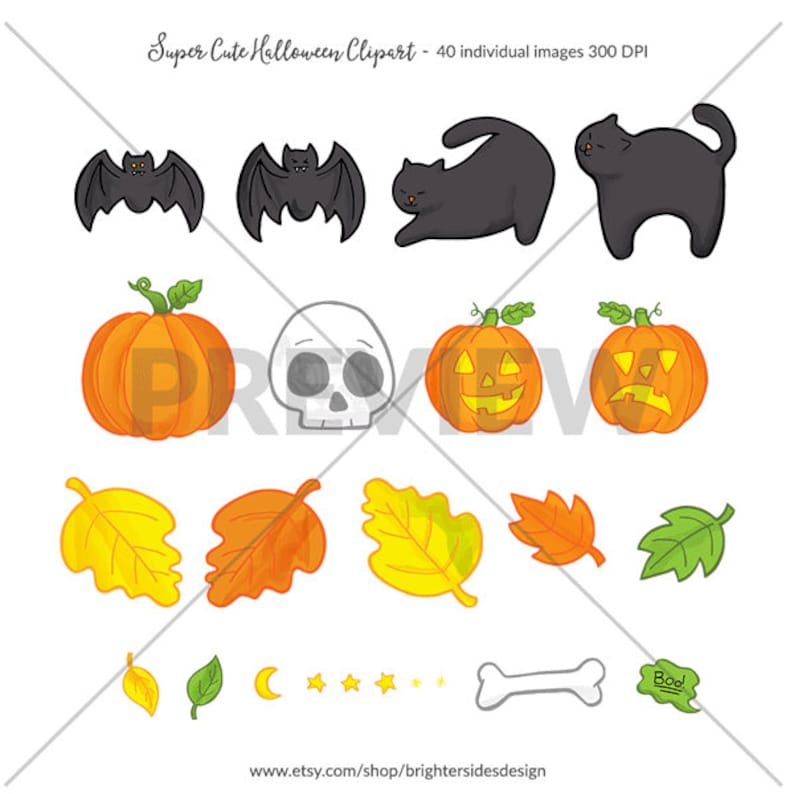 Halloween Clipart, Halloween Party Spooky Fall Clip Art, Ghost, Pumpkin ...