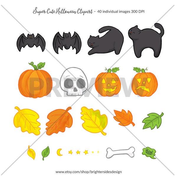 Halloween Clipart, Halloween Party Spooky Fall Clip Art, Ghost, Pumpkin ...