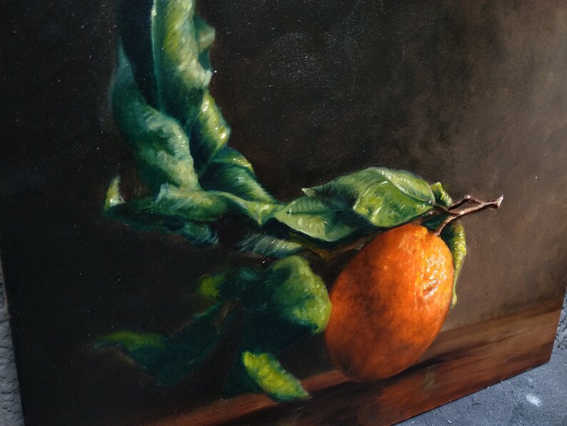 Still Life Orange Paint Picture Draw Oil on Canvas - Etsy