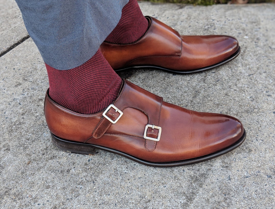 Classic Men's Green Dress Socks Sophisticated Birdseye Over the Calf ...