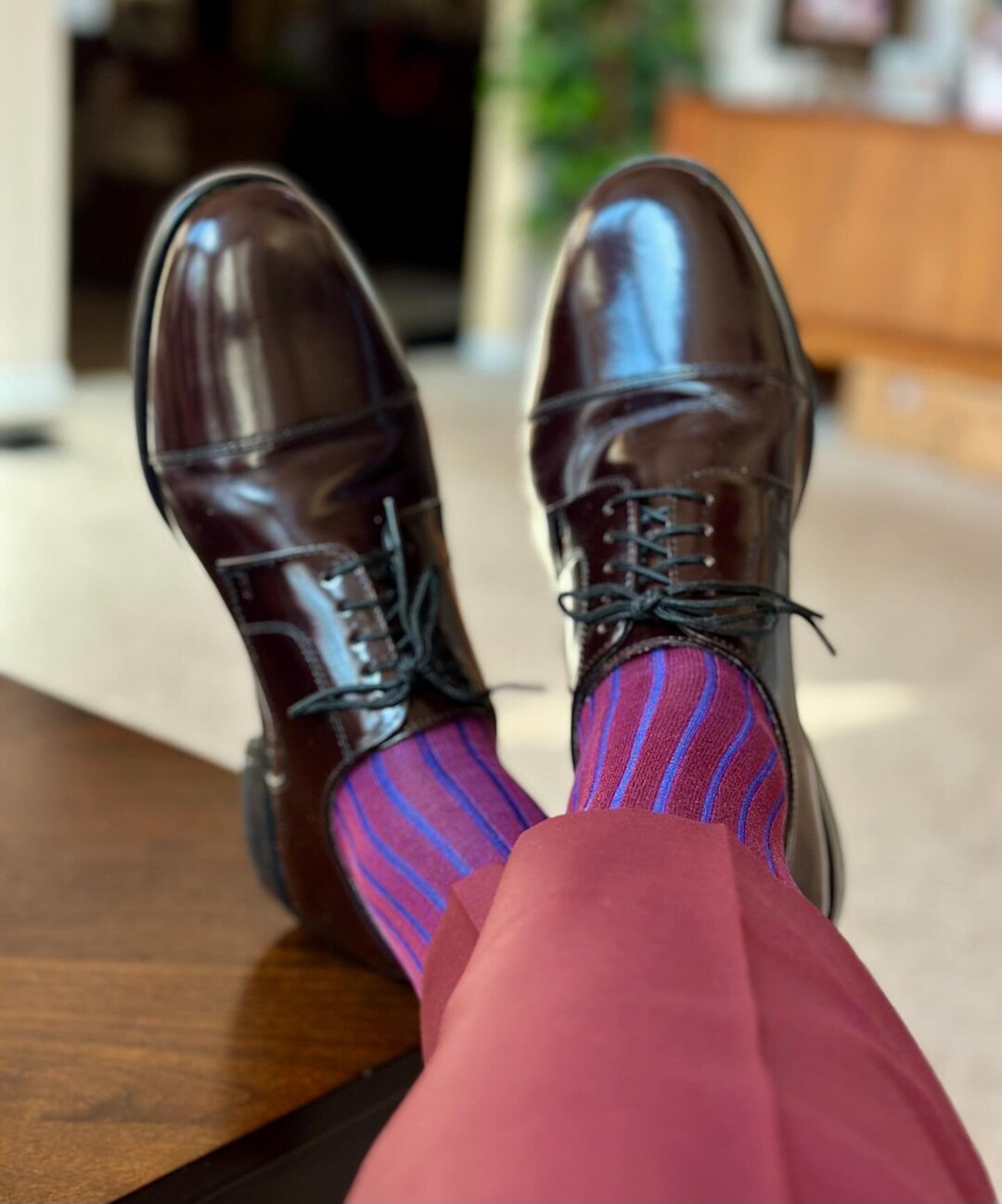 Mens Socks Shadow Striped Socks Gift for Dad Mid Calf Socks Over the ...