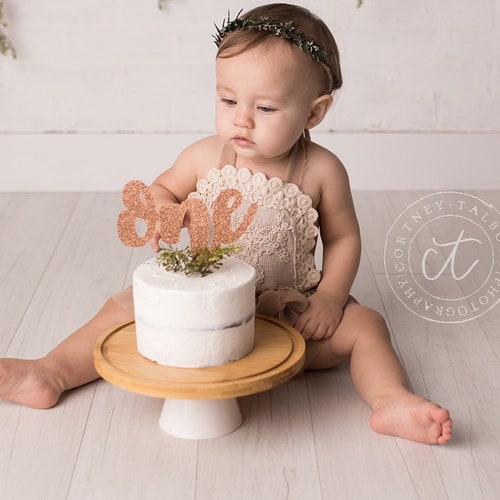 Rose Gold One Cake Topper Rose Gold First Birthday | Etsy