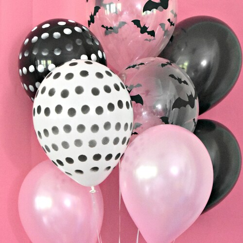 Pink Halloween Balloons. Pink Halloween Decorations. Pastel - Etsy