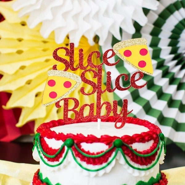 Pizza 1st Birthday Cake Topper - Etsy