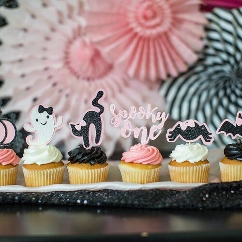 Spooky One Birthday Decorations. Pink and Black Spooky One - Etsy
