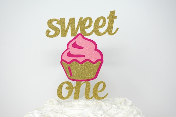 Sweet One Decorations Sweet One Cake Topper Cupcake First | Etsy