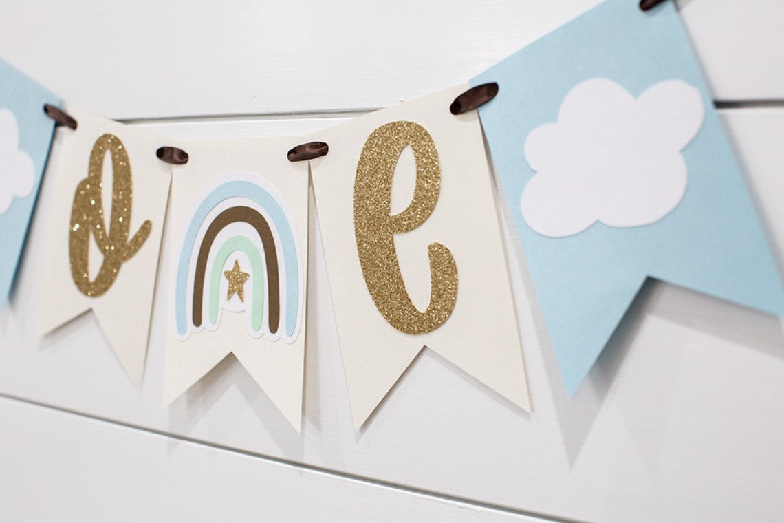 Boho Rainbow First Birthday. Boy Boho Rainbow Birthday. Muted - Etsy