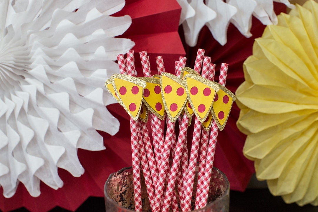Pizza Party Decorations. Pizza Party Straws. All You Need is Love and ...