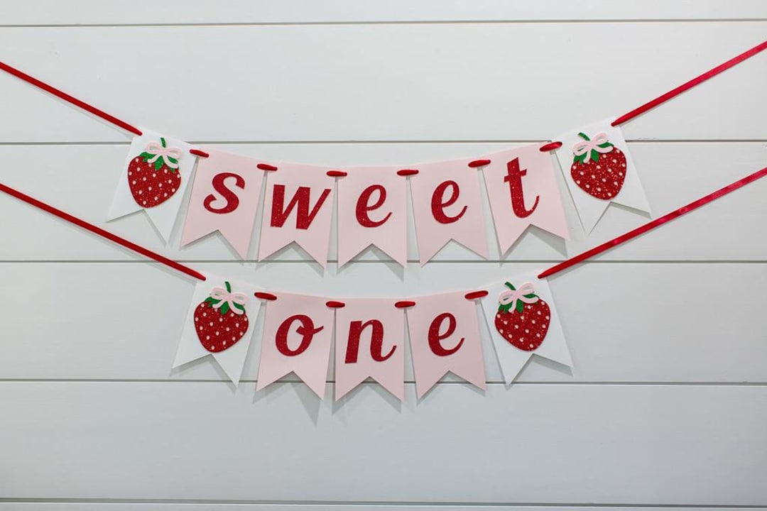 Strawberry Sweet One Birthday. Strawberry Sweet One Banner. Strawberry ...