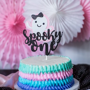 The Spooky One Birthday Decor. the Spooky One Cake Topper. Ghost ...