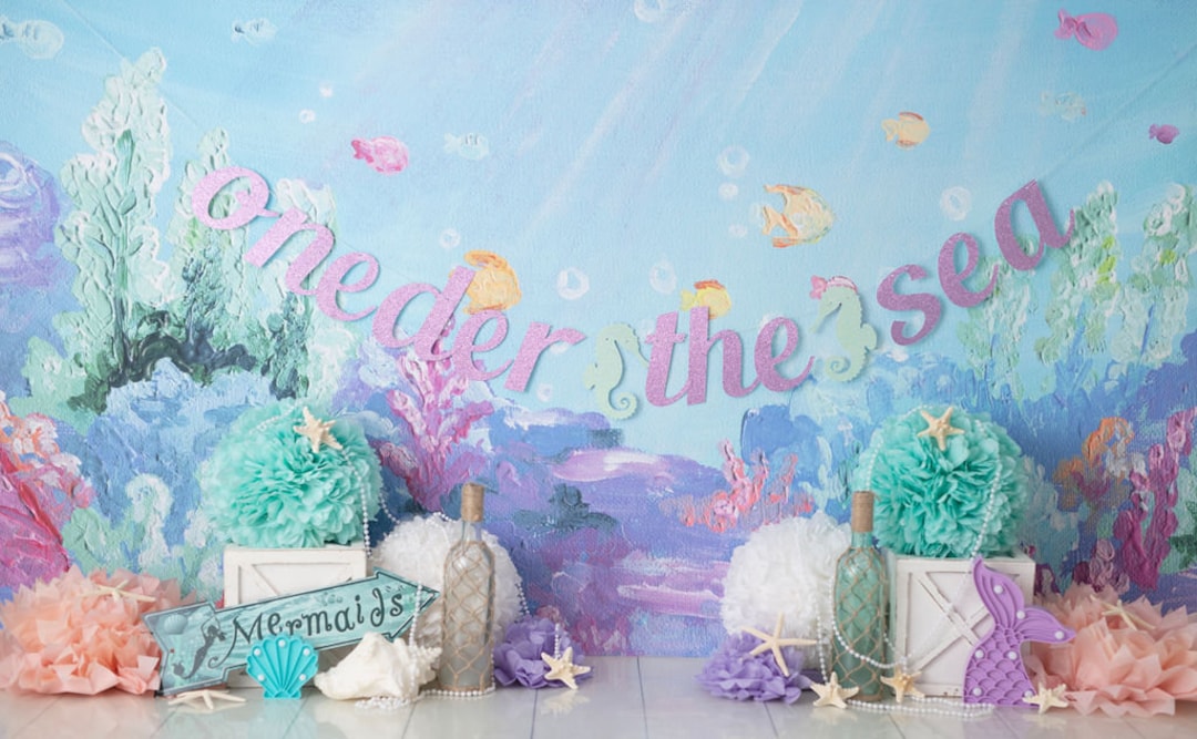 Oneder the Sea First Birthday Decorations. Oneder the Sea Banner. Under ...
