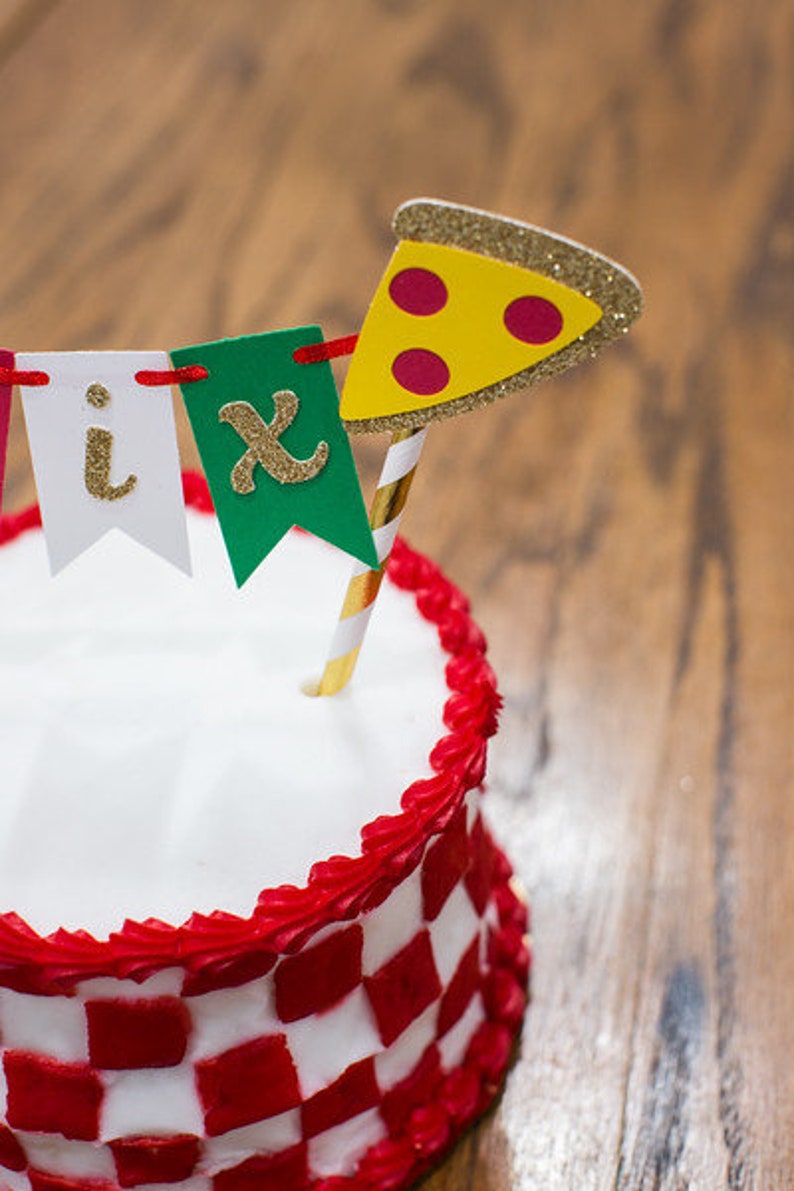 Pizza Birthday Decorations. Pizza Party Cake Topper. Pizza - Etsy