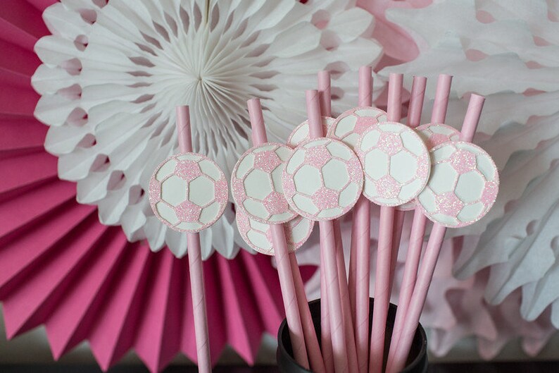 Pink Soccer Party Decorations. Girl Soccer Birthday. Girl - Etsy