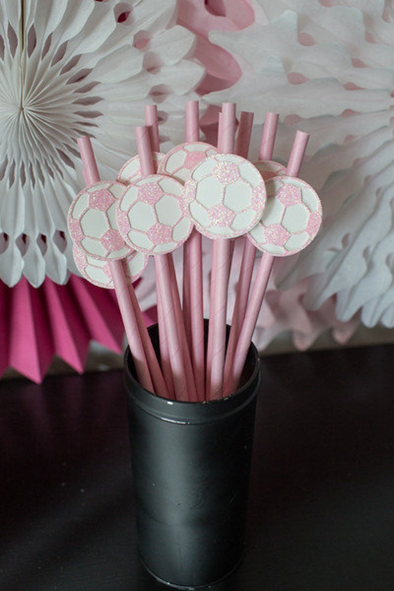 Pink Soccer Party Decorations. Girl Soccer Birthday. Girl - Etsy