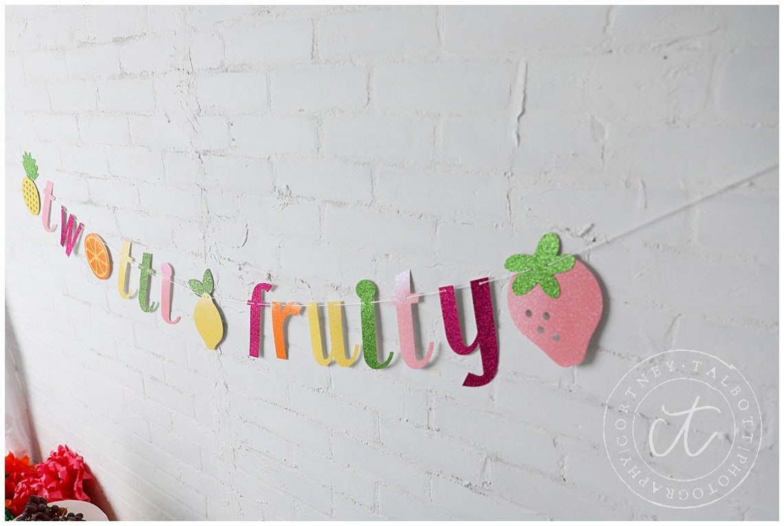 Twotti Fruity Banner Two-tti Fruity Party Decorations Twotti | Etsy Canada