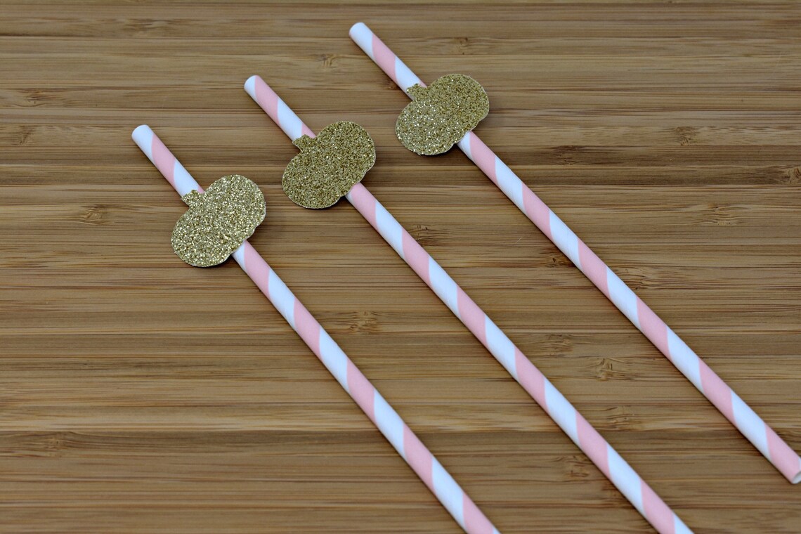 12 Little Pumpkin Straws Little Pumpkin Birthday Decor - Etsy