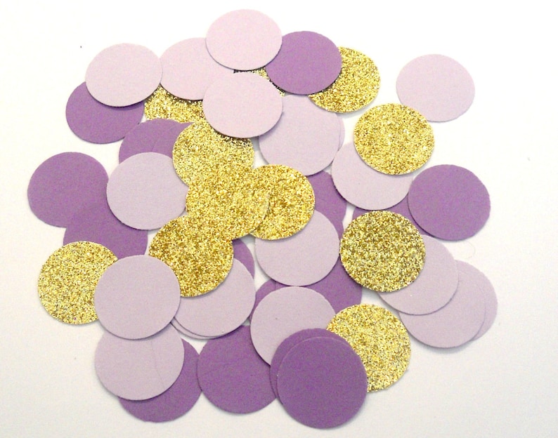 Lavender Lilac Gold Glitter Confetti Wedding Confetti Purple - Etsy