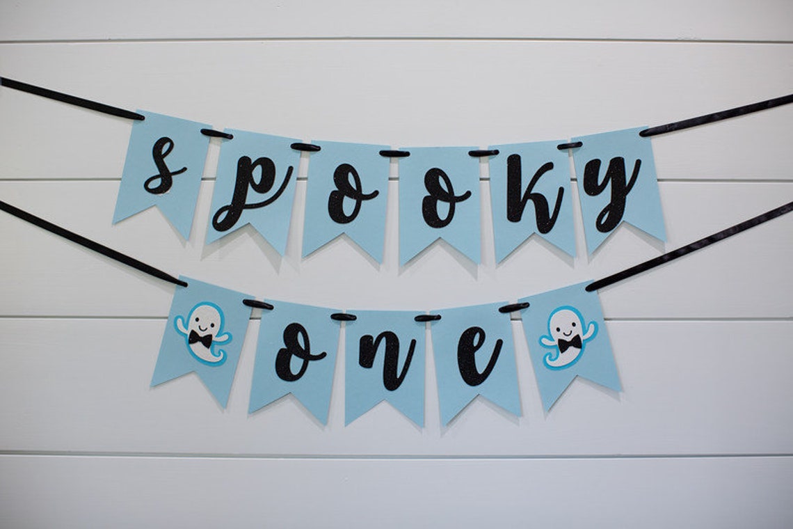 The Spooky One Birthday. Spooky One Banner. Ghost Birthday for - Etsy