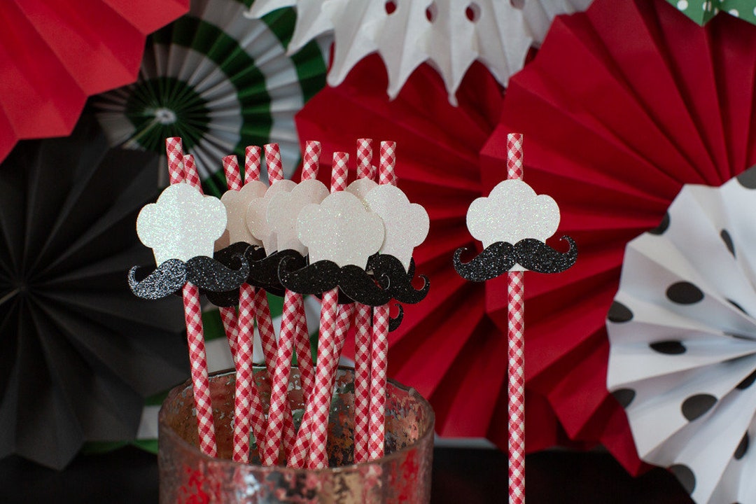 Little Chef Party Decorations. Little Chef Birthday. Chef Party Straws ...
