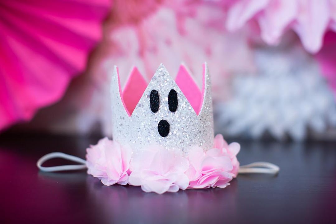 Pink Ghost Birthday Crown - Glitter 1st Birthday, Halloween Party - Etsy