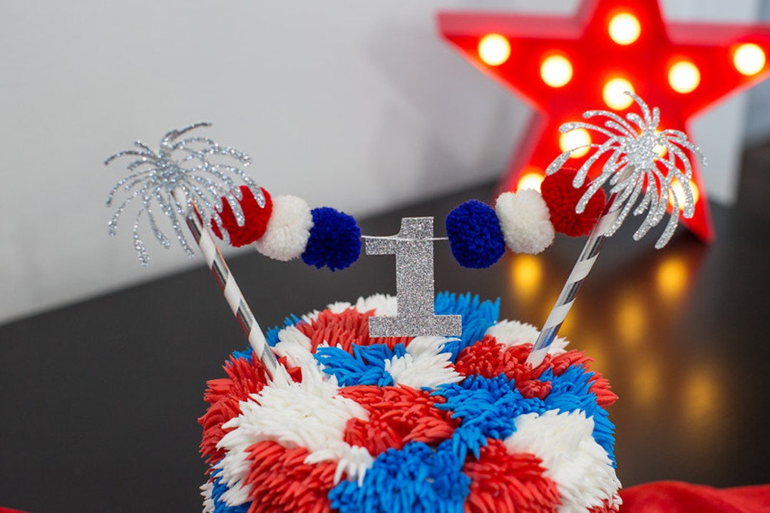 Little Firecracker Birthday, Little Firecracker Cake Topper, Fourth of ...