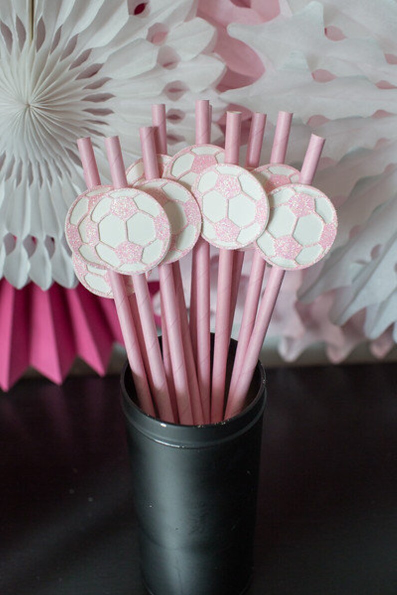 Pink Soccer Party Decorations. Girl Soccer Birthday. Girl - Etsy