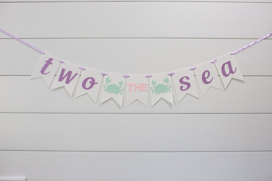 Two the Sea Banner. Two the Sea Birthday Party Decorations. Two the Sea ...