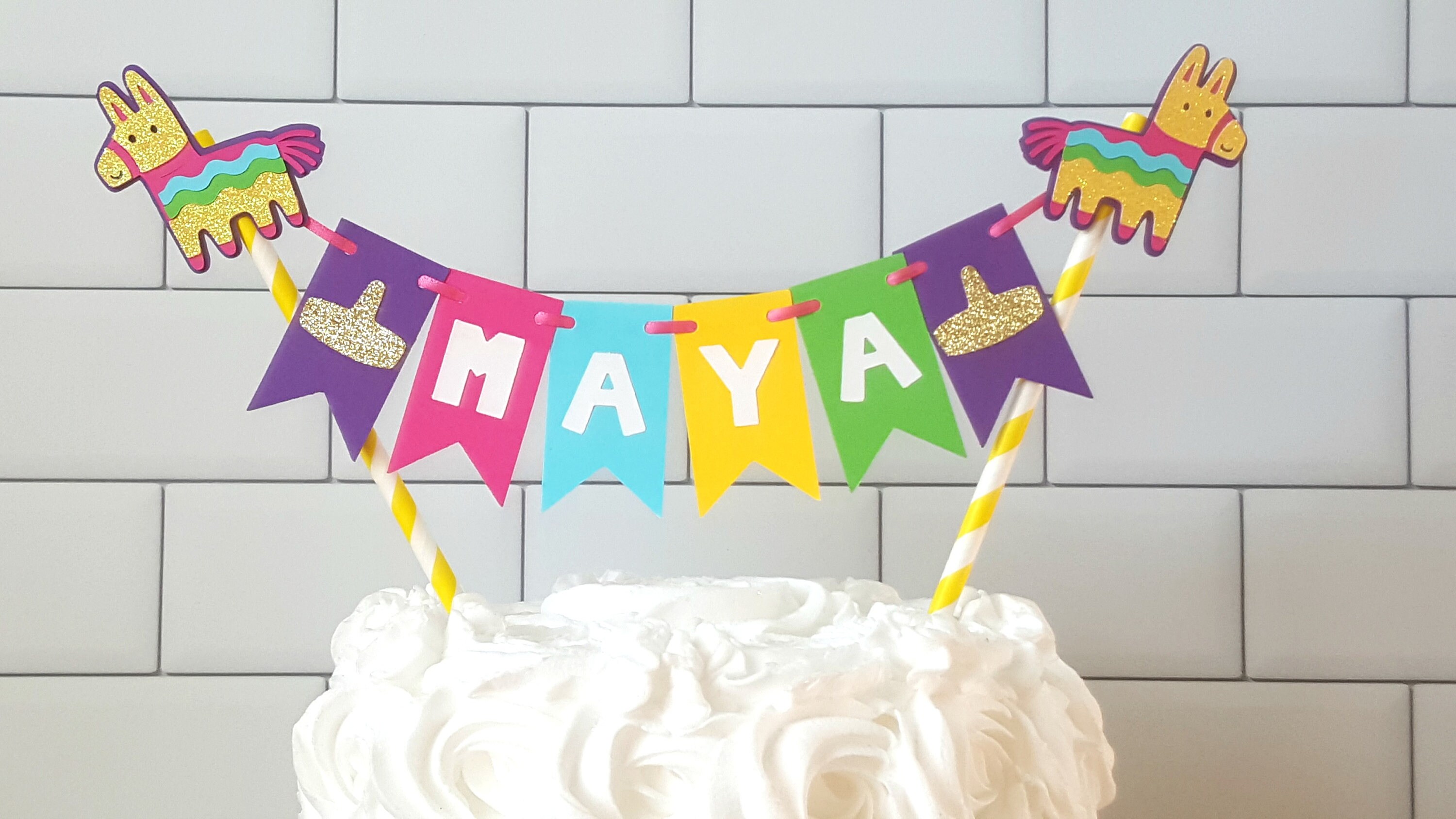 Fiesta Cake Topper, Fiesta Cake Bunting, Girl Fiesta Birthday, Fiesta ...