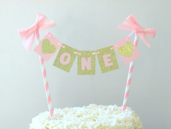 Heart Cake Topper Heart Cake Bunting Heart First Birthday | Etsy