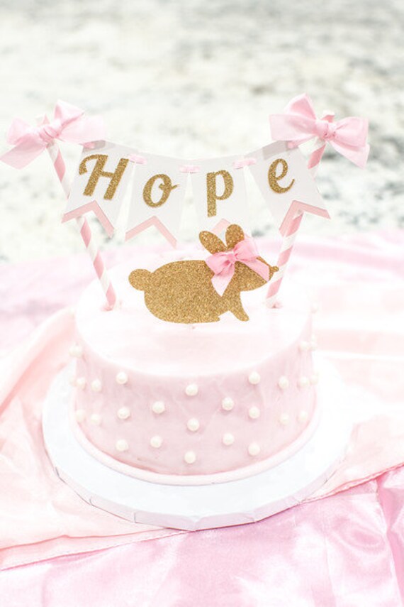 Bunny First Birthday Cake