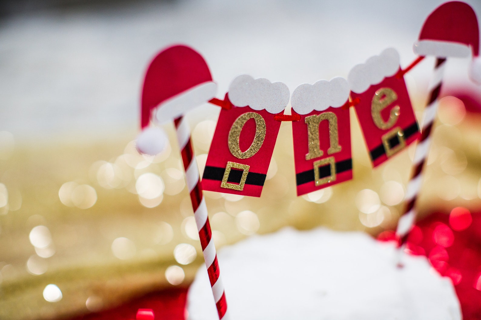 Christmas First Birthday Decorations. Santa 1st Birthday. | Etsy