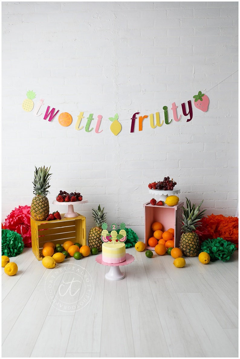 Twotti Fruity Banner Two-tti Fruity Party Decorations Twotti | Etsy Canada